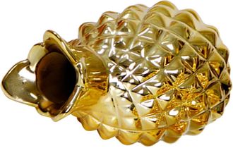 Garneck Keramikvase Gold Ananas Design Tischdekoration Blumenvase Pflanzgefäß für Wohnzimmer Schlafzimmer Hochzeit Geschenk Deko Hydroponik Trockenblumen