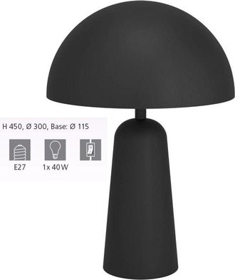 Eglo Lampe de table noire Aranzola - 900134