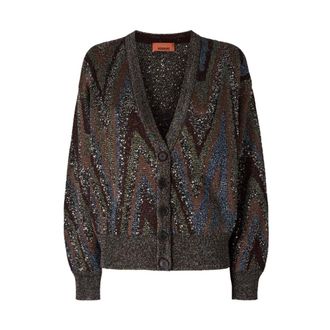 Missoni Gilet boutonn&eacute; col en V - Femme - Pulls - Multicolore - Taille: 36 FR