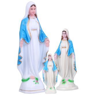 Holibanna 3 St&uuml;ck Maria Figuren Aus Kunstharz Realistische Katholische Marienstatue F&uuml;r Tischdekoration Stabile Miniatur Madonna F&uuml;r Wohn Und Kirchendekor
