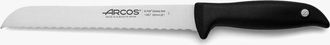 Arcos Brotmesser mit Nitrum Edelstahlklinge 200 mm - Ideal f&uuml;r Verschiedene Schnitte bei Lebensmitteln, Perfekt f&uuml;r den T&auml;glichen Hausgebrauch - Schwarz, Se