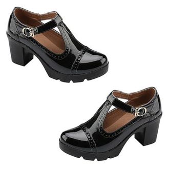 Valiclud Chaussures à Talons Hauts Rondes Imperméables pour Femmes Simples Et Confortables pour Travail Occasions Formelles