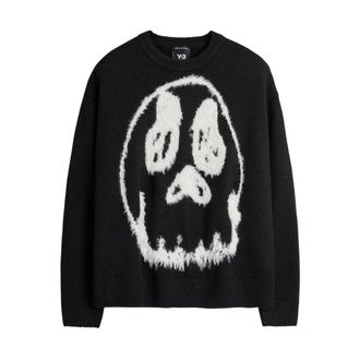 Yohji Yamamoto Loose Crew Sweater - - Knitwear - Herren - Schwarzk - M