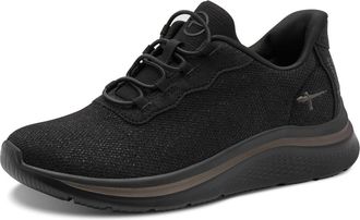 Tamaris Comfort Damen Step IN Sneaker flach zum Schlupfen Leicht, Schwarz (Black), 39 EU