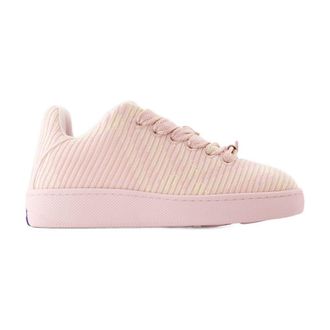 Burberry Womens Ribbed Knit Sneaker Pink