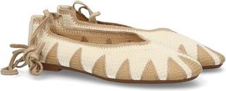 Shoes & Blues Ballerines pour femme style artisanal, fabriqu&eacute;es &agrave; la main. Fermeture &agrave; lacets r&eacute;glable &agrave; larri&egrave;re pour un ajustement personnalis&eacute;. M&eacute;lange de couleu