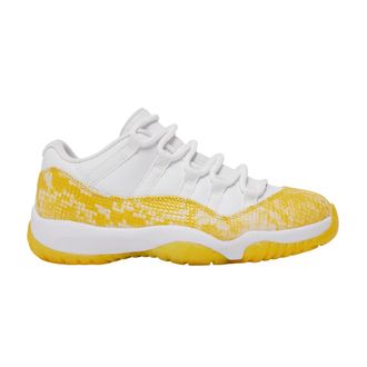 Nike Jordan Gelbe Snakeskin Retro Low Sneakers - - Sport - Damen - Wei&szlig; - 36 1/2 EU