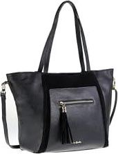 Pierre Cardin Sac à main pour femme en cuir véritable Made in Italy 48 x 30 x 16 cm 55106, Noir, Taille unique