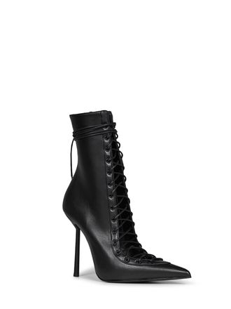 Le Silla Womens Ankle Boots Colette Black Nappa Leather Lambskin