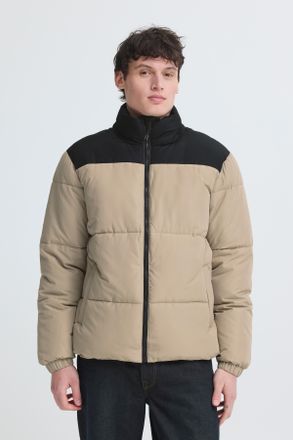 Blend Steppjacke BLEND BHELWIN COLORBLOCK JKT., Herren, Gr. XXL, beige (crockery), Web, Obermaterial: 100% Polyester, unifarben mit Farbeinsatz, regular fit