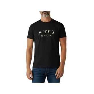 Paul Smith Homme, Tops, Noir, Taille: XL T-shirt avec imprim&eacute; volley-ball