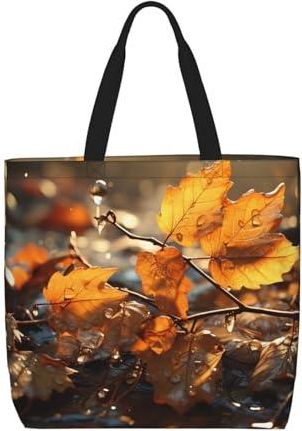 Generic Feuilles DAutomne Sac A Main Femme L&eacute;ger Sacs Grand Sac Fourre-Tout Pour Travail Shopping Quotidienne