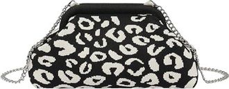 Generic dopamine, l&eacute;opard, sac dembrayage &agrave; pression avec sac amovible, Noir, 11.42x3.94x6.69Zoll