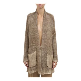 Avant Toi Cardigan ouvert en gaze de cachemire - Femme - Pulls - Brun - Taille: 36 FR