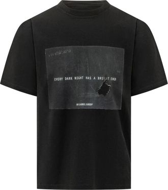 44 Label Group T-shirt coupe slim d&eacute;contract&eacute;e - Homme - Tops - Noir - Taille: M