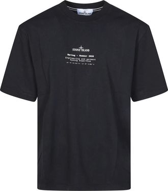 Stone Island Homme, Tops, Noir, Taille: M SS T-Shirt