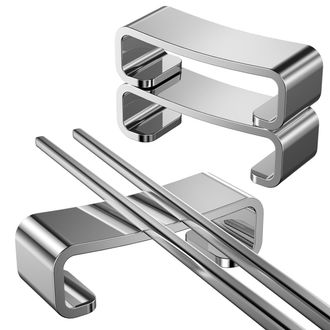 Amosfun 3 St&uuml;ck Besteckablage Aus Rostfreiem Metall Sp&uuml;lmaschinengeeignet Schlichte Japanische Essst&auml;bchen L&ouml;ffelhalter Praktischer K&uuml;chenhelfer F&uuml;r Tischorga