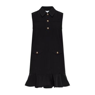 Ganni Femme, Robes, Noir, Taille: 38 FR Mini-robe tailleur en twill