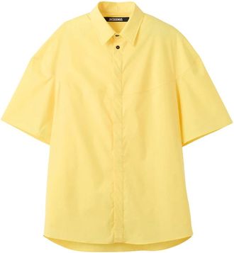 Jacquemus Homme, Chemises, Jaune, Taille: XS Atelier Short-Sleeve Shirt