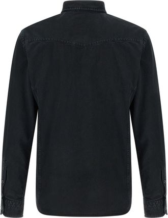 Tom Ford Textured Cotton Western Shirt - Black