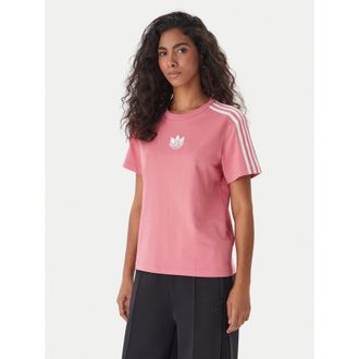 adidas T-Shirt adicolor 3D Trefoil GN6702 Rosa Loose Fit
