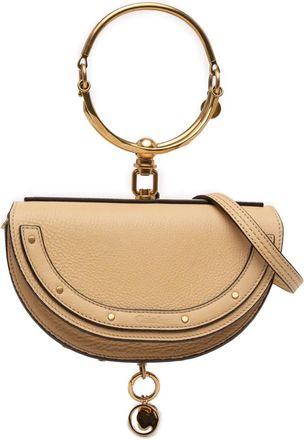 Chlo&eacute; 2017 Leather Nile Bracelet Minaudiere satchel - Braun