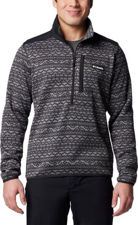 Columbia Herren Sweater Weather Printed Half Zip 2 Fleece Pull Over, Hai Madras Tonal, L
