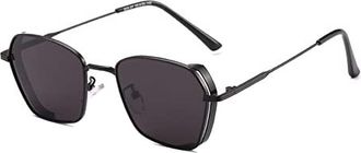 Generic Lunettes de soleil en métal irrégulier punk 2025 design extérieur vacances pare-soleil lunettes décoratives (couleur : C, taille : moyen), a, Taille u