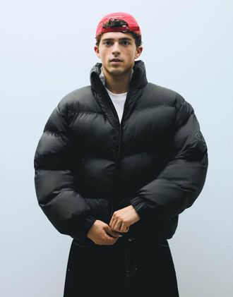Bershka veste technique matelass&eacute;e noire