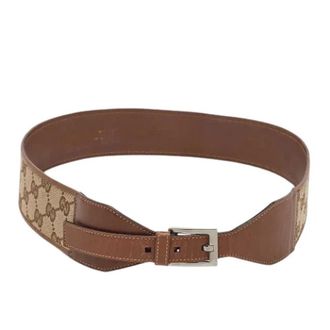 Gucci Pre-owned Vintage Canvas G&uuml;rtel - - Pre-owned - Damen - Braun - ONE SIZE