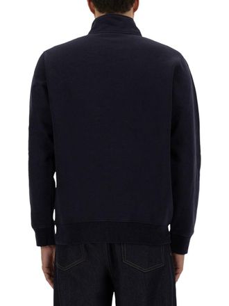 Carhartt Work in Progress Half-Zip Cotton-Blend Sweatshirt - Blue