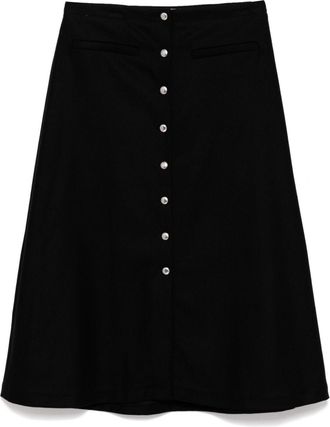 Maison Kitsuné Midirock mit Druckknöpfen - Schwarz