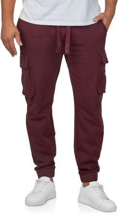 Riverso Cargo Jogginghose Herren Baumwolle lang Regular Fit RIVLoris Cargohose Sporthose Trainingshose Freizeithose Taschen Rot XXL, Gr&ouml;&szlig;e:XXL, Farbe:Port Red