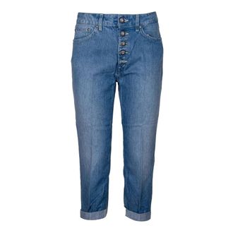 Dondup Loose Fit Jeans mit Schmuckknopf-Detail - - Jeans - Damen - Blau - W28