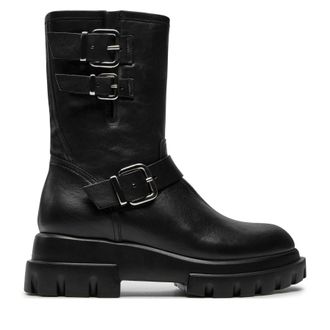 AGL Stiefeletten AGL Chunky Biker D756589PGKD0711013 Schwarz