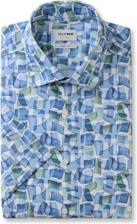 Olymp Level Five, Body Fit, Hemd mit Allover-Print in