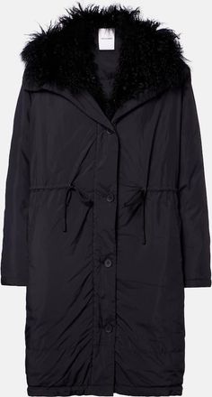 Yves Salomon Daunenmantel mit Shearling