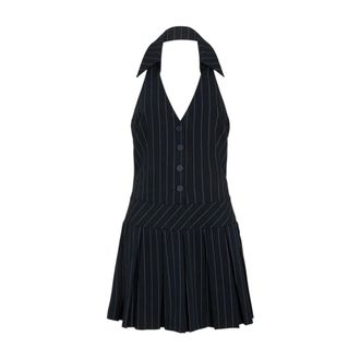 Hinnominate Hinnominate, Femme, Robes, Bleu, Taille: 38 FR Pinstripe Short Dress