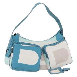 Bally Pre-owned Canvas Schultertasche - - Pre-owned - Damen - Blau - ONE SIZE