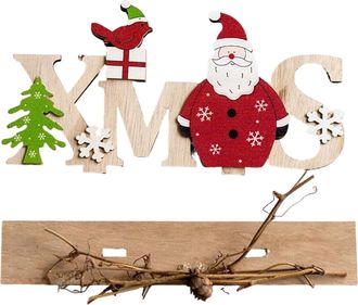 Generic Santa Claus-Platte Anhang-Weihnachts-Tischdekoration | Holzschild, Weihnachtsdekoration zu Hause f&uuml;r Urlaub, Winter, Badezimmer, K&uuml;che, Schlafzimmer, 