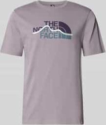 The North Face Regular Fit T-Shirt aus reiner Baumwolle Modell MOUNTAIN LINE