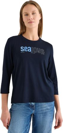 Cecil T-Shirt mit Frontprint universal Blue XXL