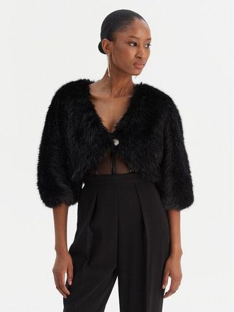 Rinascimento Rinascimento Pelzmantel CFC0020149002 Schwarz Regular Fit