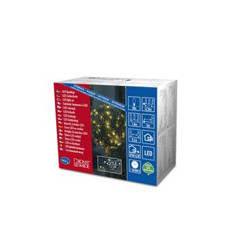 Konstsmide Mini LED Lichterkette, 80 gelbe Dioden, 4.5V Au&szlig;entrafo, gr&uuml;nes Kabel - 3141-000