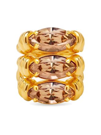 Oscar De La Renta Triple Navette Ring - Gold