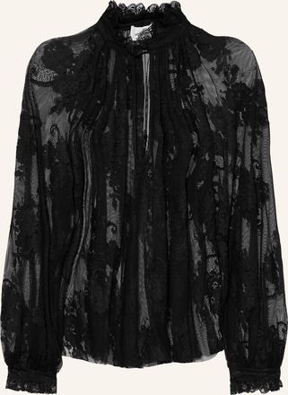 ottod'Ame Ottodame Blusenshirt Aus Mesh Mit Spitze schwarz