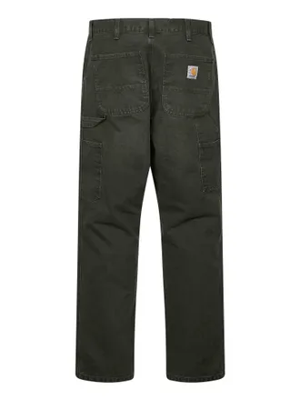 Carhartt Work in Progress Mens Green Single Knee Trousers Cotton