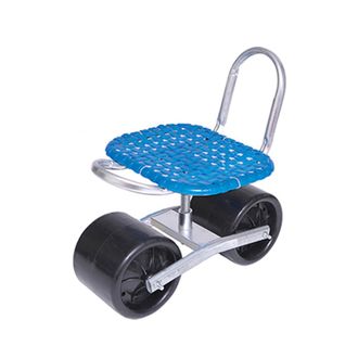 Generic 360&deg; Drehbarer, H&ouml;henverstellbarer Stuhl, Robuster Gartenhocker, Rollbarer Gartenwagen Mit 2 R&auml;dern, for Rasen Und Garten(Blue)