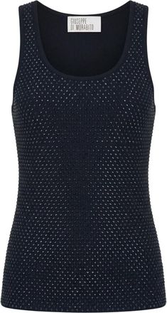 Giuseppe Di Morabito Femme, Tops, Noir, Taille: 38 FR Haut sans Manches Orn&eacute; de Cristaux