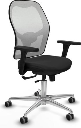 Piqueras y Crespo Jorquera Pc Stuhl mit 3D-Armen, h&ouml;henverstellbare Lendenwirbelst&uuml;tze, ausgestattet mit Syncro/Traslack und eingespritztem Schaum. R&auml;der 65 mm, Parkett